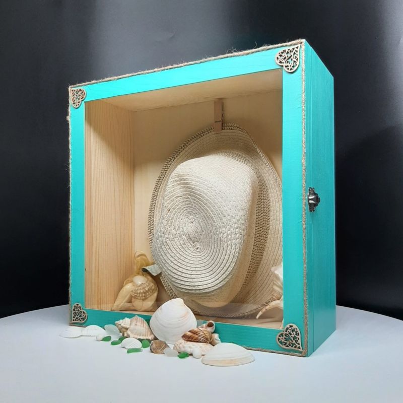 SHADOW BOX 12 x 12 x 5 PAINTED-pinkseagulldesign - Pink Seagull Design